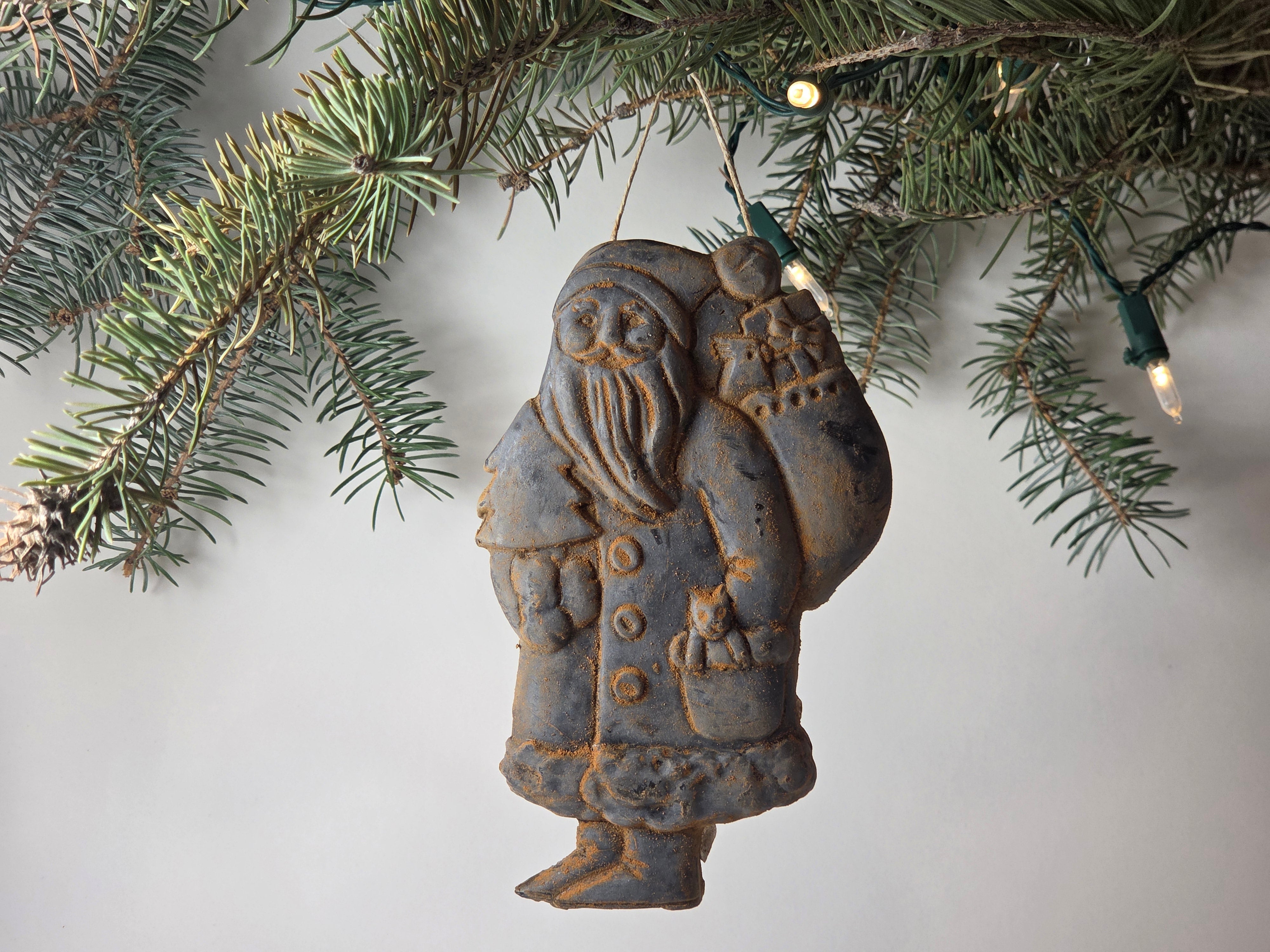 Jolly Old Saint Nick | Beeswax Ornament – Farm and Hive