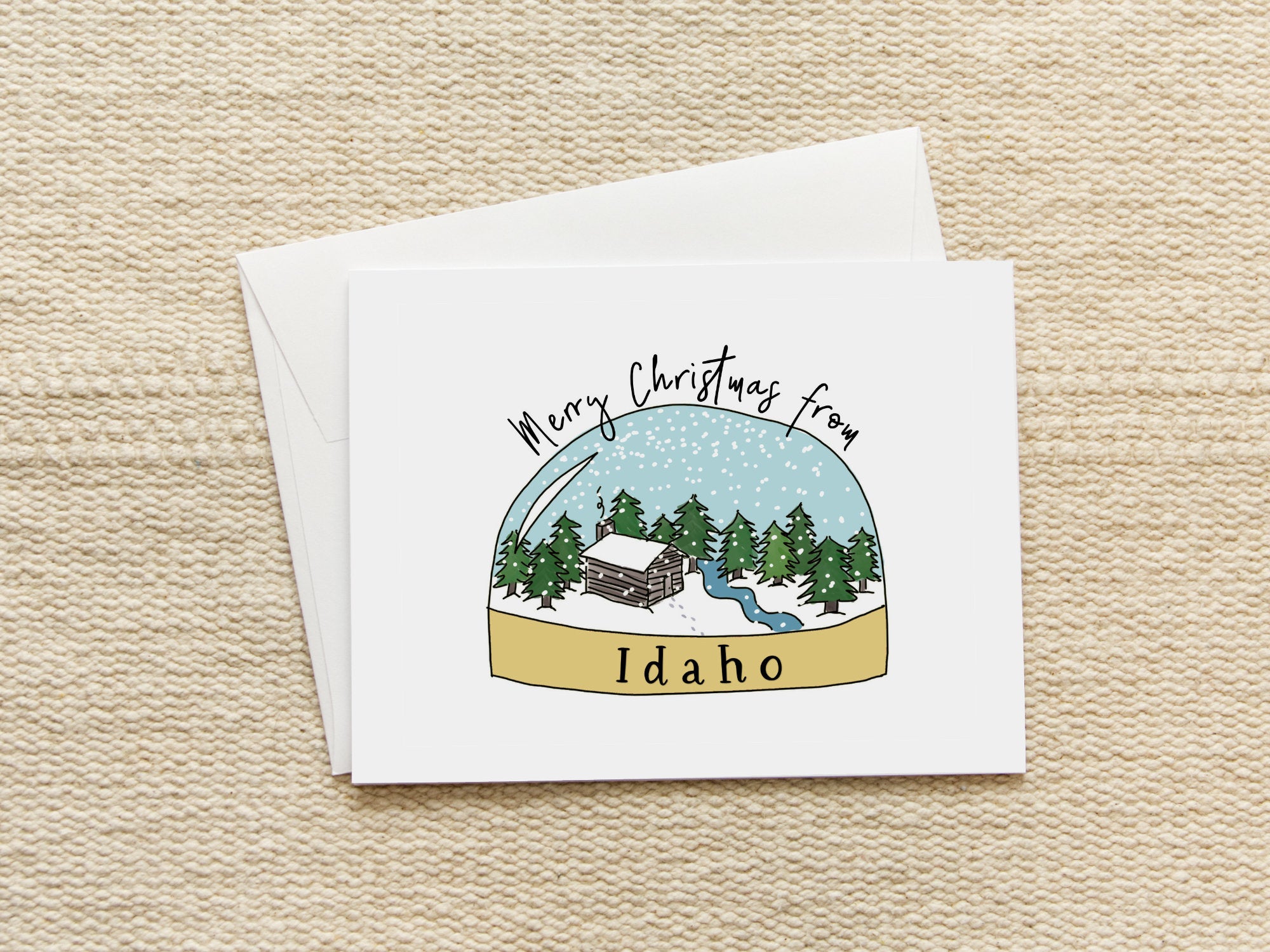 Idaho Snow Globe | Blank Inside Christmas Card – Farm and Hive